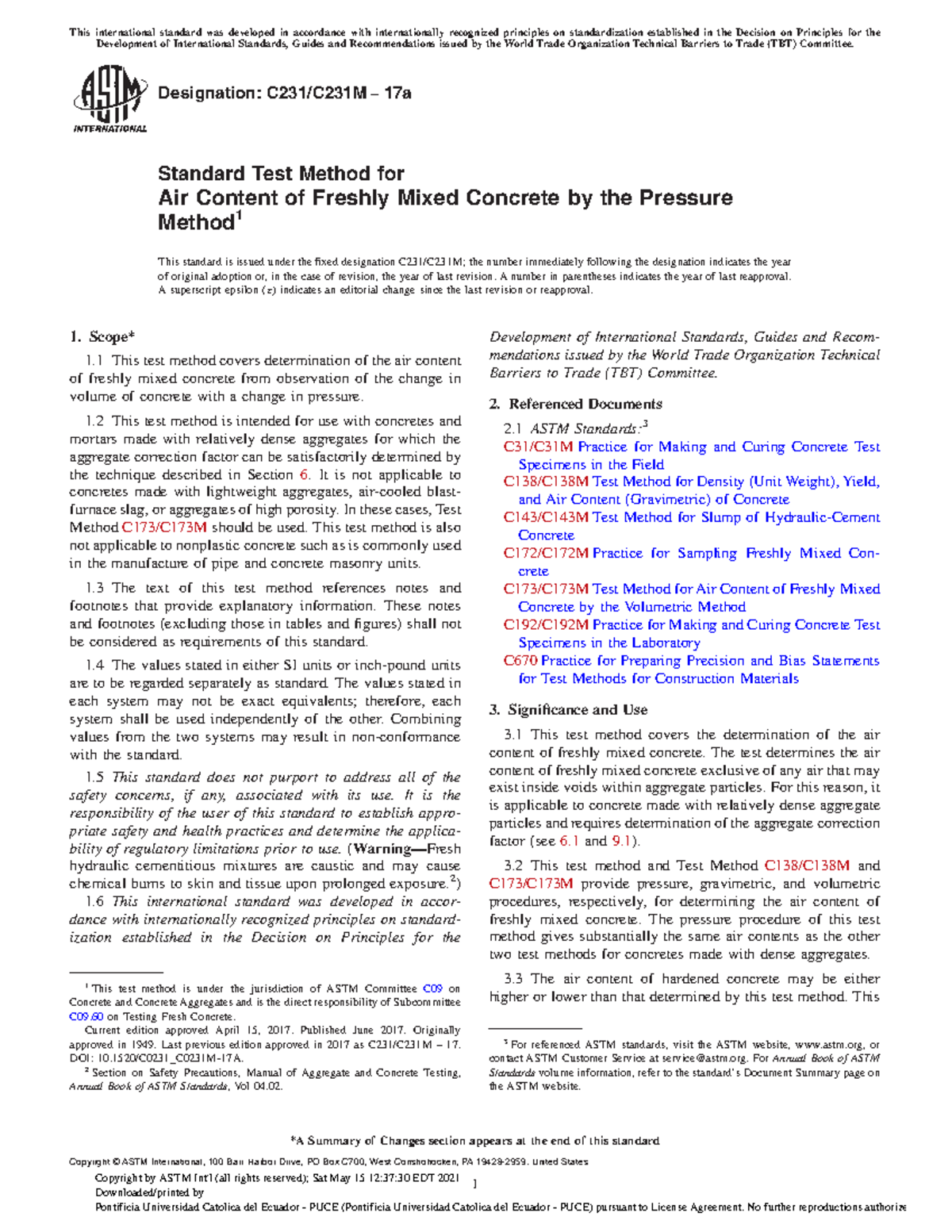 C231C231M.11256 contenido de aire presiómetro - Designation: C231/C231M ...