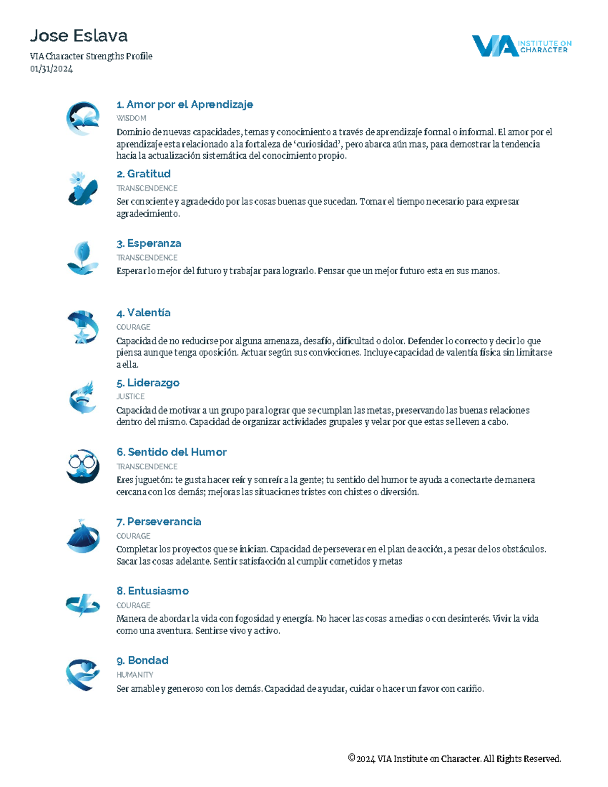 Strengths Profile-Jose-Eslava - Jose Eslava VIA Character Strengths ...