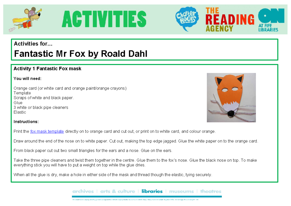 Fantastic-Mr-Fox-by-Roald-Dahl-Activity-Ideas 0 - Activities for ...