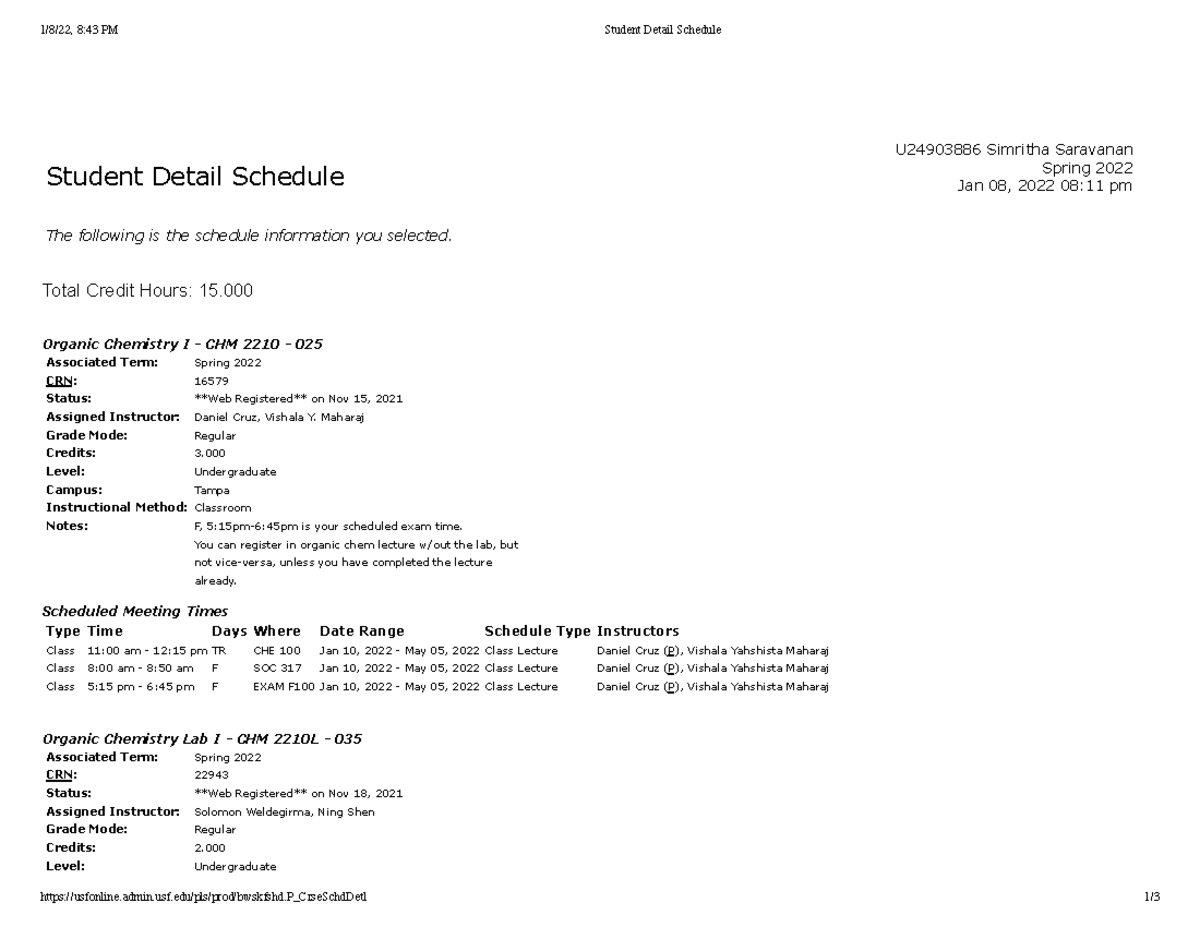 Detailed Student Title Document with Courses - 1/8/22, 8:43 PM Student ...