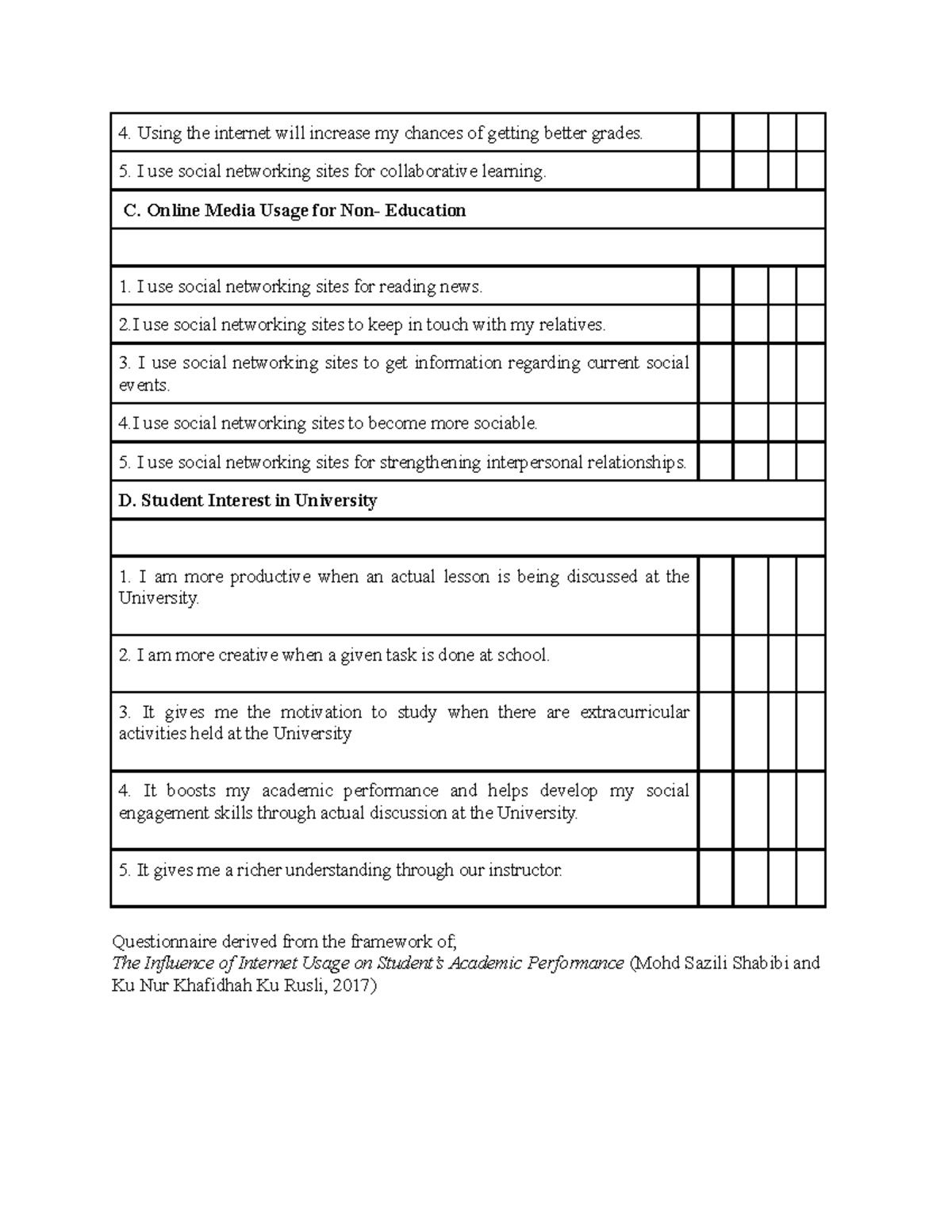 Survery page 2 - asdf - Using the internet will increase my chances of ...