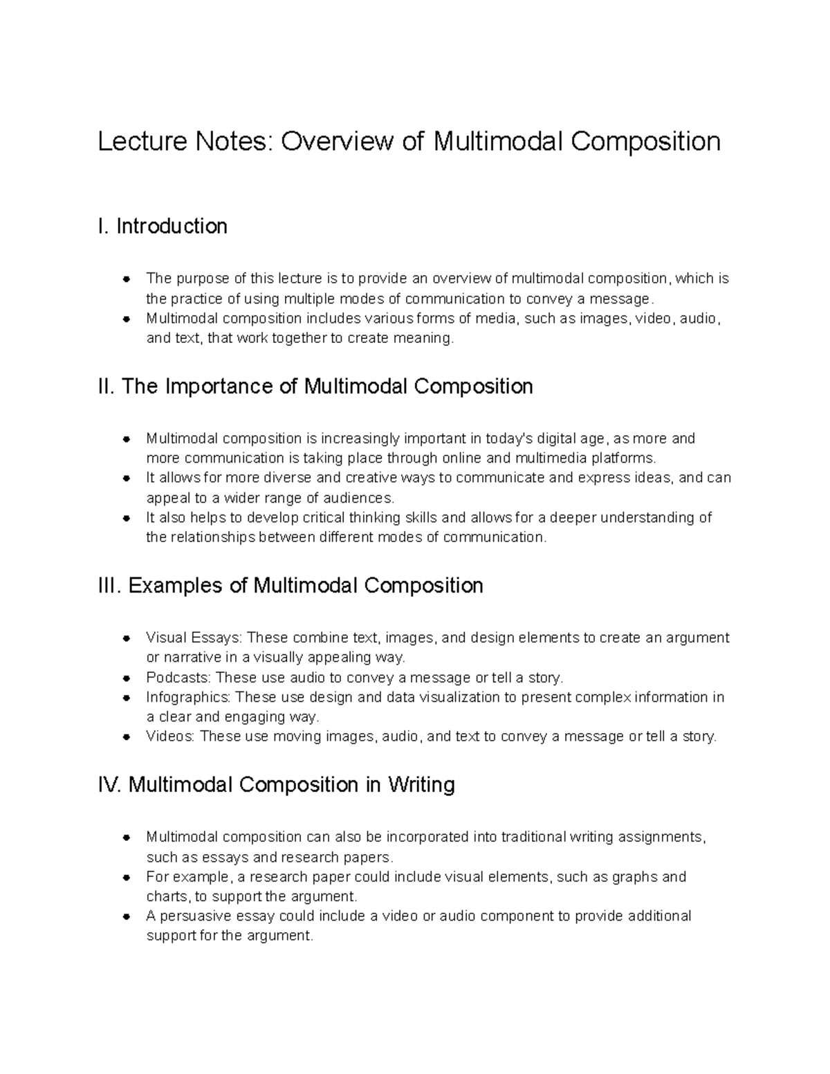 Advanced Foundations of College English (EGL-0090) Lecture 21 ...