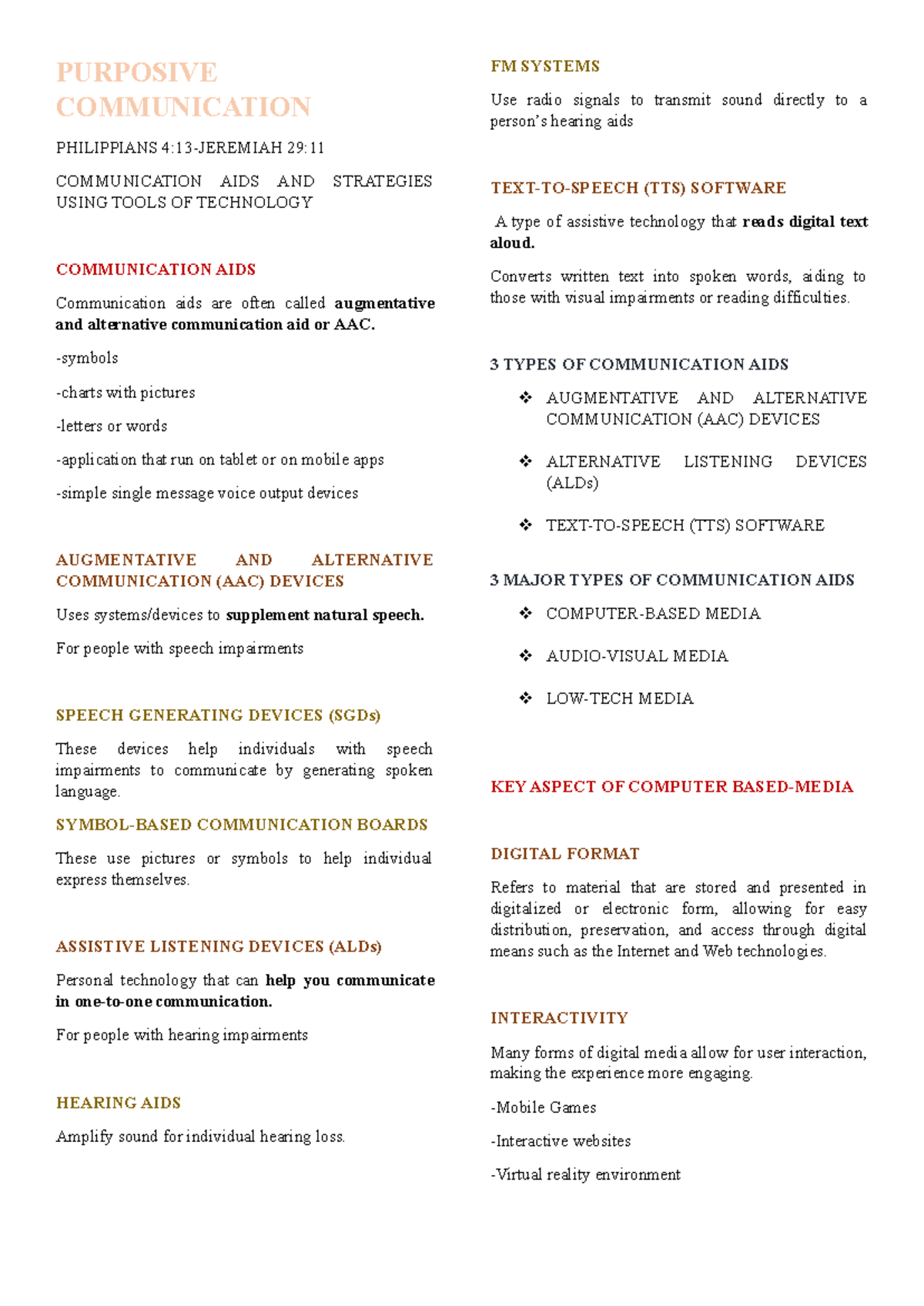 Purposive Communication Midterm - PURPOSIVE COMMUNICATION PHILIPPIANS 4 ...