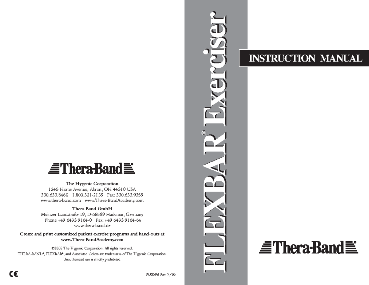 Flexbar exercise - The Hygenic Corporation 1245 Home Avenue, Akron, OH ...