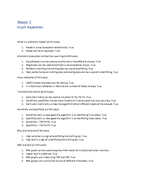 Week 7 - Assignment weekly - Week 7 True/False Questions Regression ...