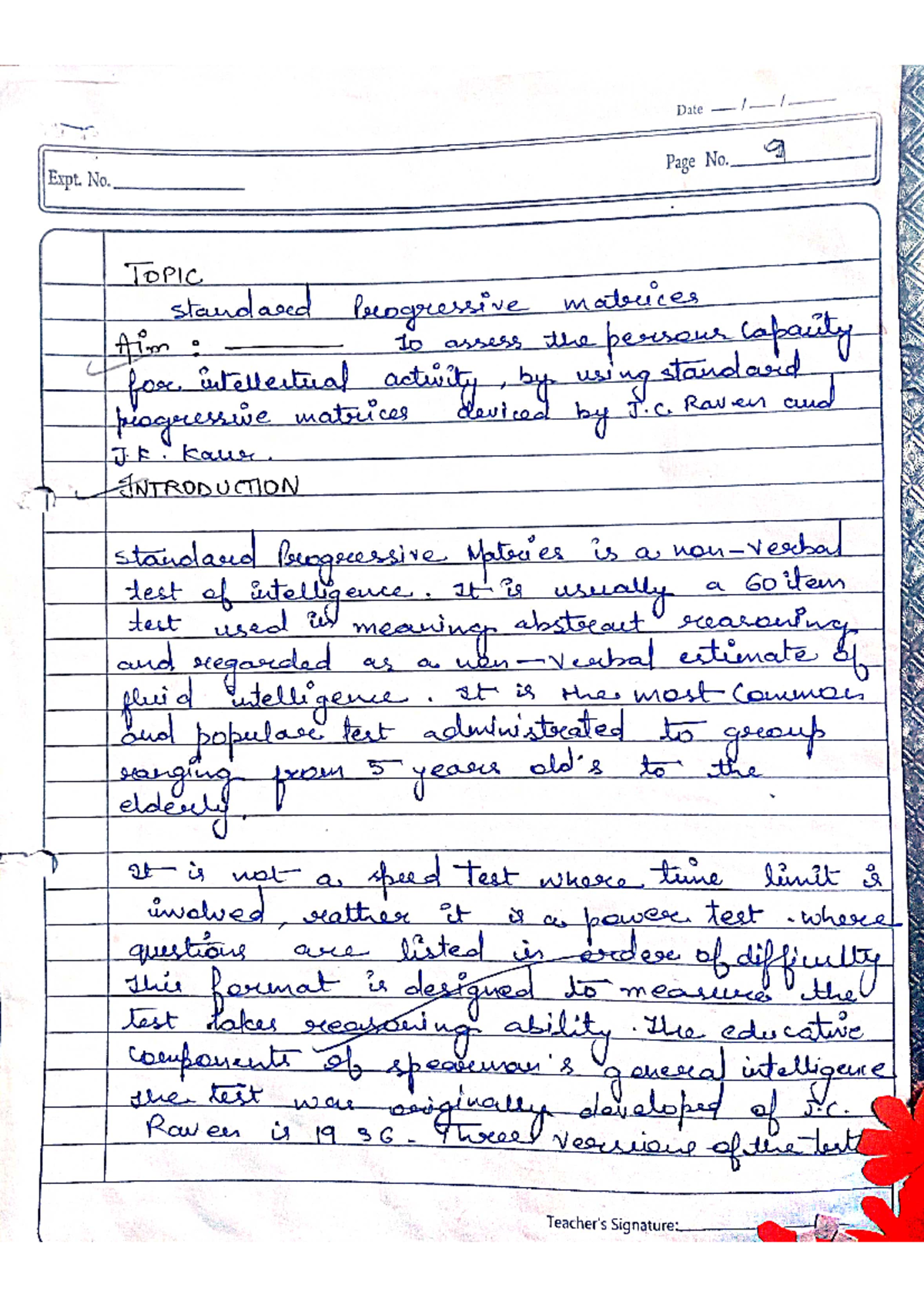 Standard Progressive Matrices (SPM) - Learning Life Skills Through (Ge ...