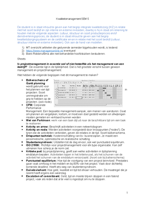 Kwaliteitsmanagement Modellen van verschillende Goeroe - Studeersnel