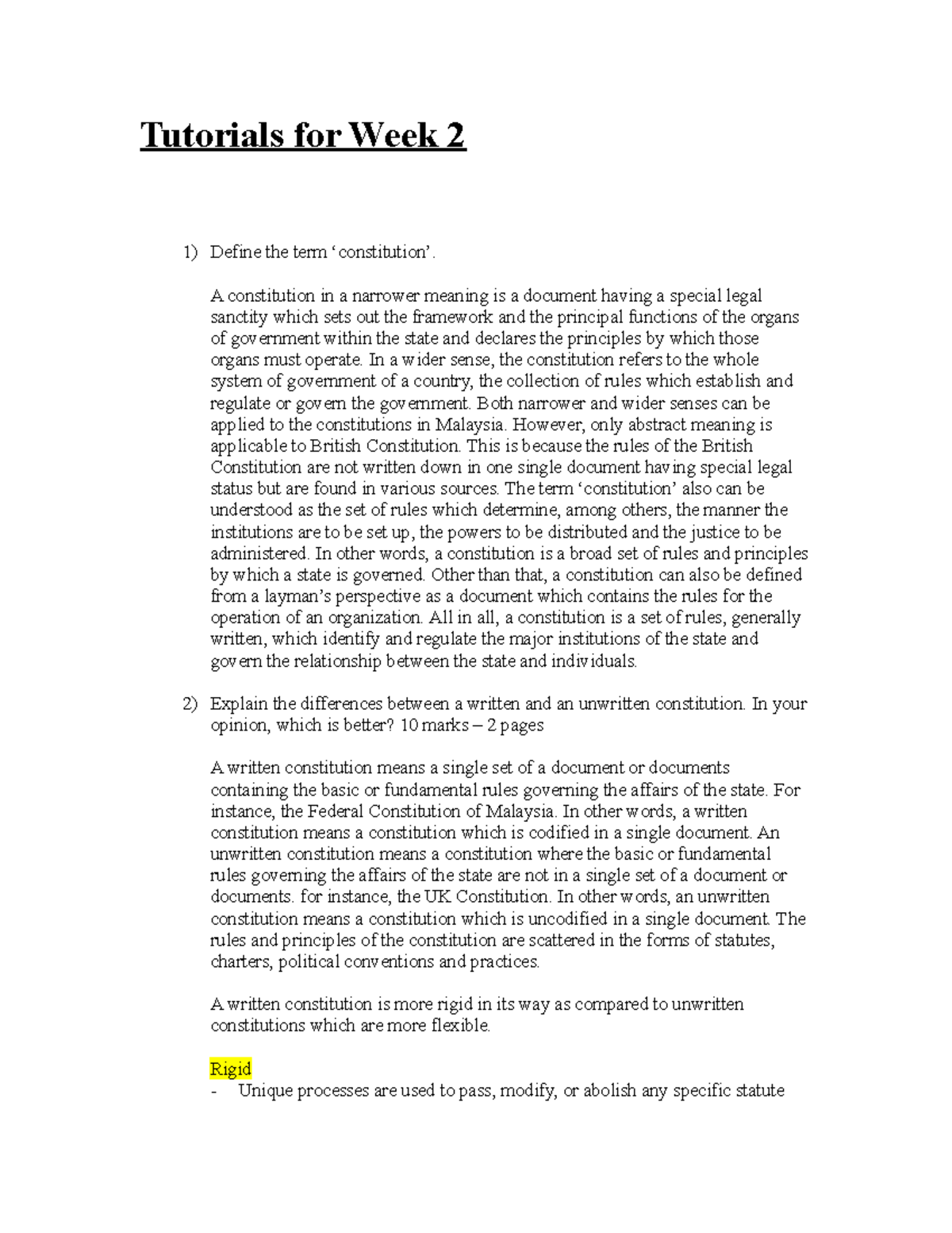 Tutorials for Week 2 - Tutorial 2 as a reference - Tutorials for Week 2 ...