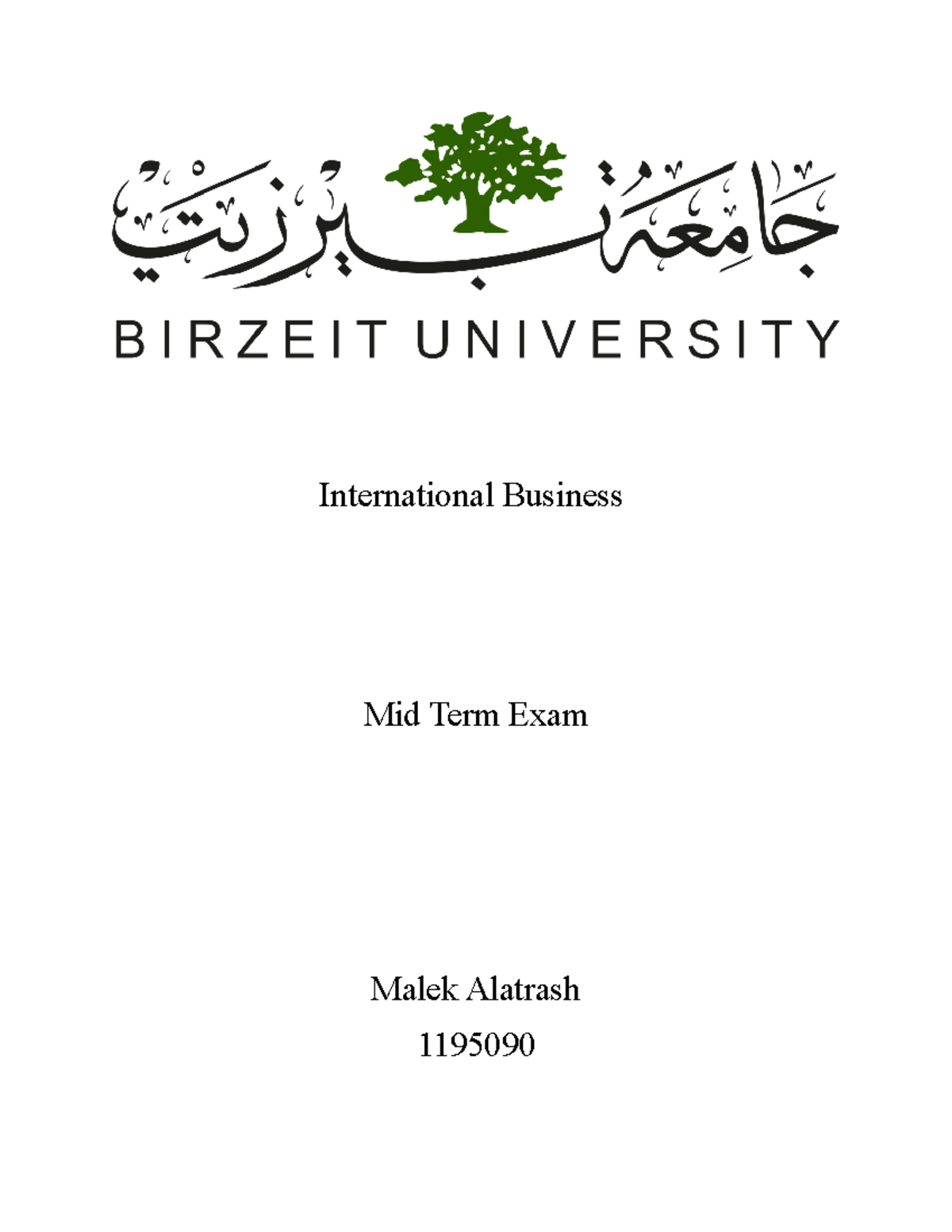 IB midterm exam - Important notes that could be useful to prepare for ...