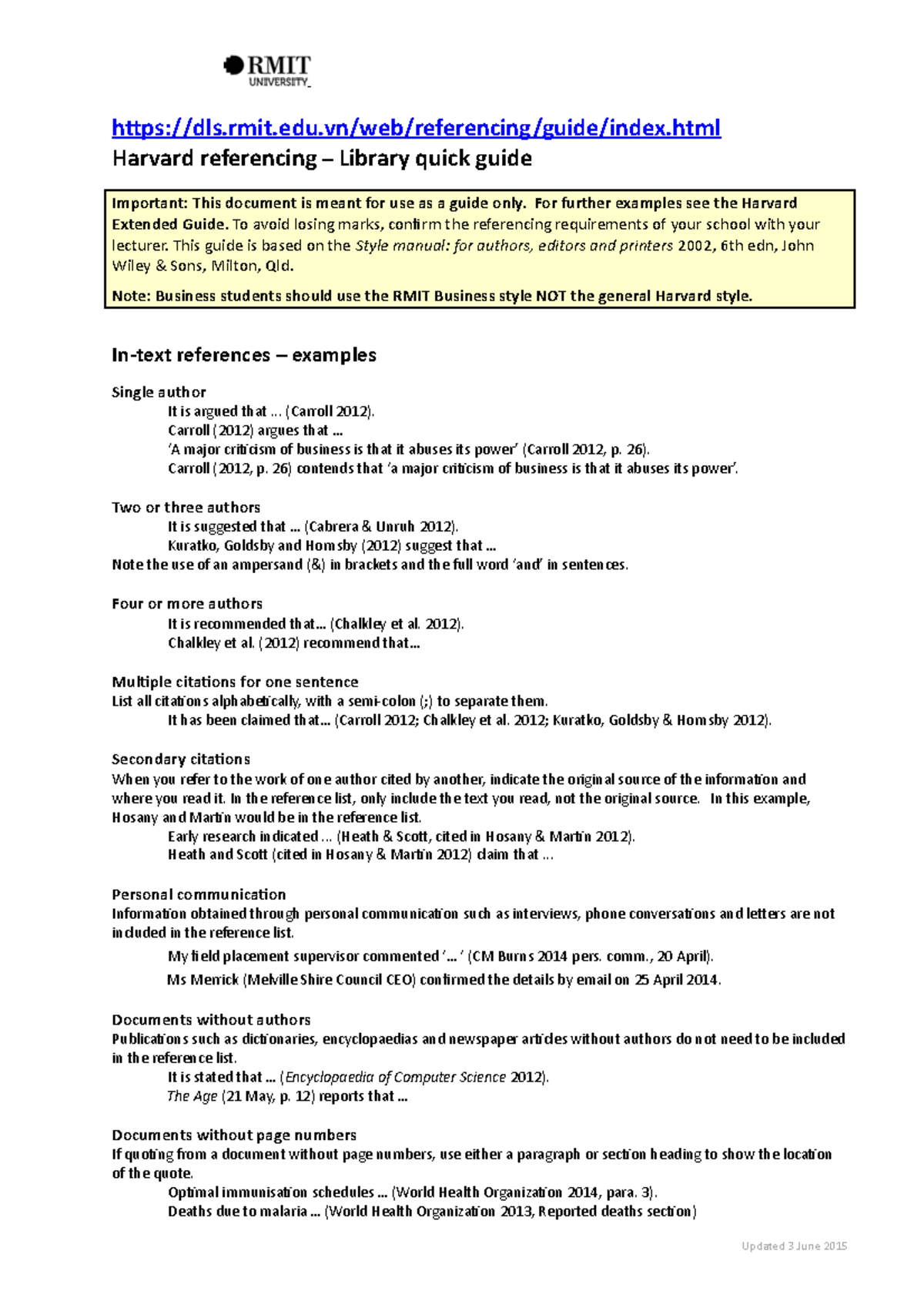 Quick reference guide-1 - dls.rmit.edu/web/referencing/guide/index.html ...