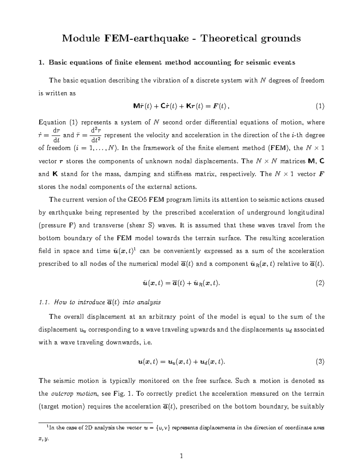 Geo5-fem-earthquake-theory en-2 - Module FEM-earthquake - Theoretical ...