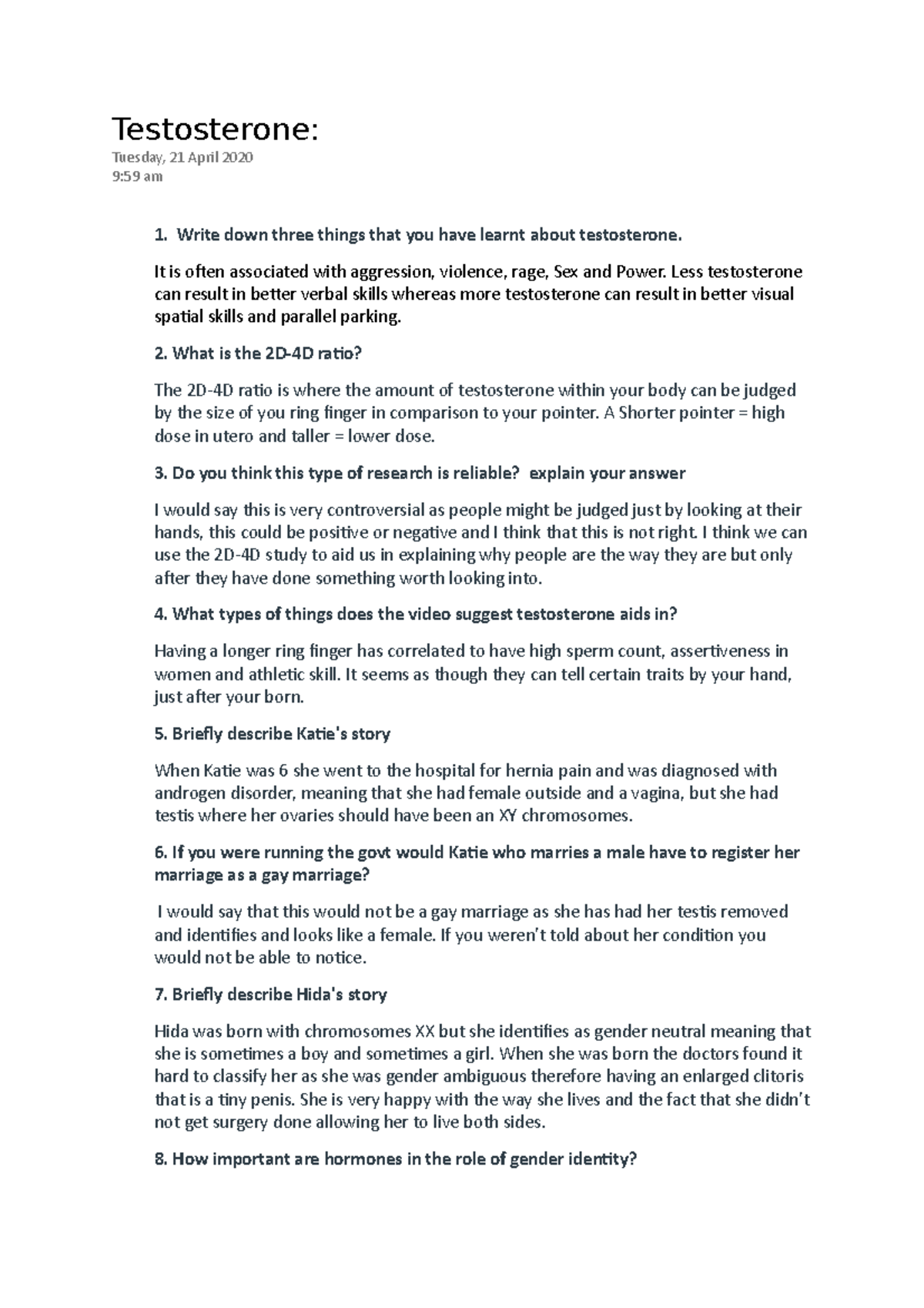 Testosterone - It is often associated with aggression, violence, rage ...