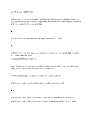 Applications OF Mathematics - TOPIC 5 :APPLICATIONS OF MATHEMATICS IN ...