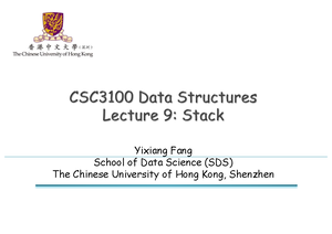 Lec1 - Data structure - Tianshu Yu (于天舒) Summer 2023 } Background ...