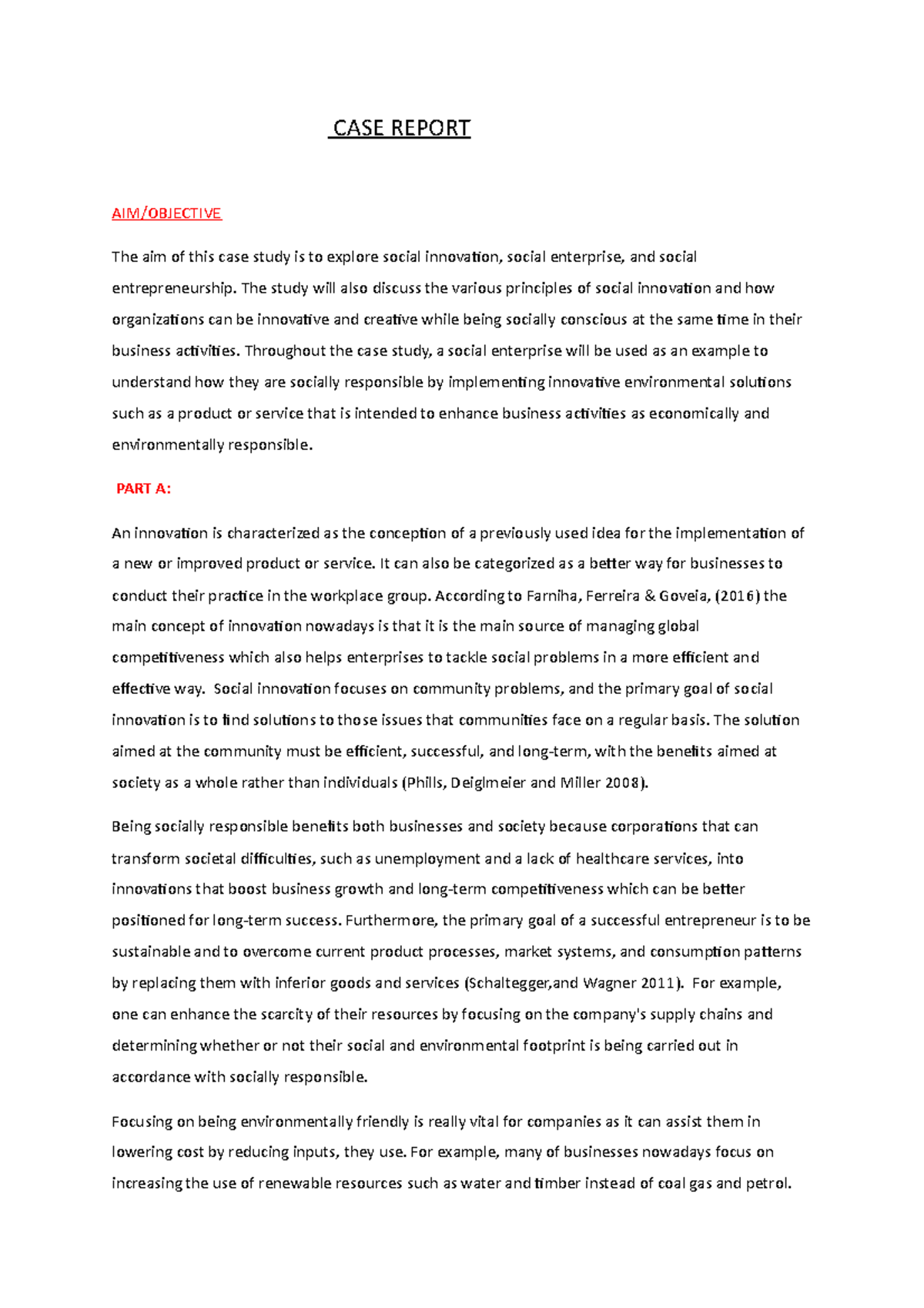Case - excellent notes for the exame and case study - CASE REPORT AIM ...