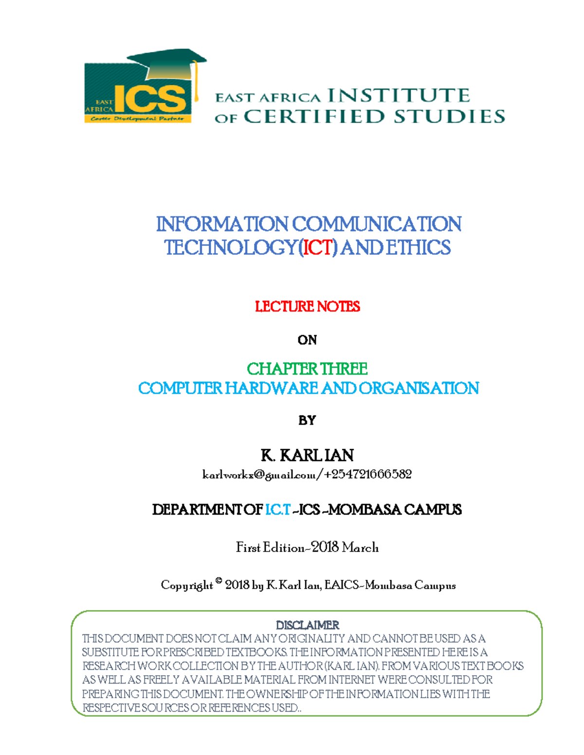 Introduction TO ICT Chapter 3 - Warning: TT: undefined function: 32 ...