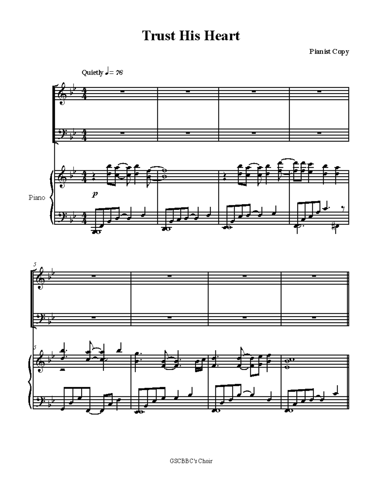 Pianosheet - Trust His Heart - % > % > ³³ ³³ ³³ ³³ 3 3 3 3 3 3 3 3 P 3 3 S T T T T T T T T - Studocu