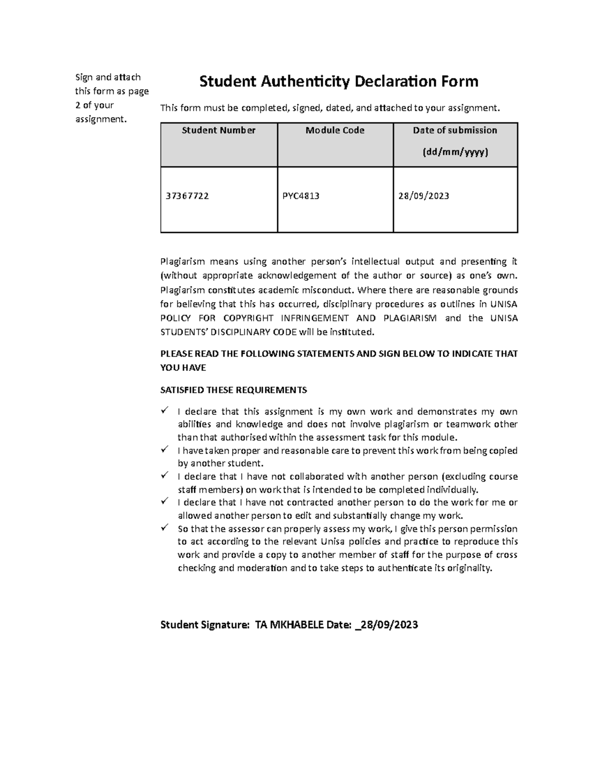 37367722 PYC4813 17 report - Sign and attach this form as page 2 of ...