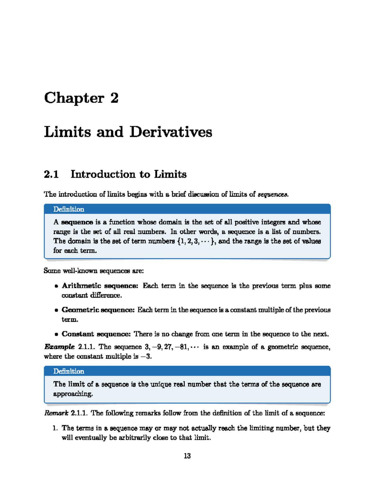 Limits Mat1308 - Chapter 2 Limits and Derivatives 2 Introduction to ...