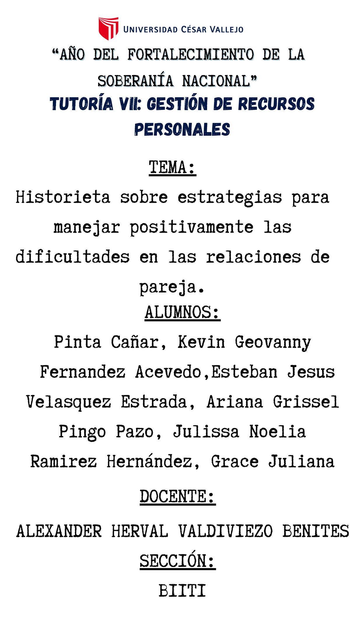 Tutoria- Trabajo - ALUMNOS: Pinta Cañar, Kevin Geovanny Fernandez ...