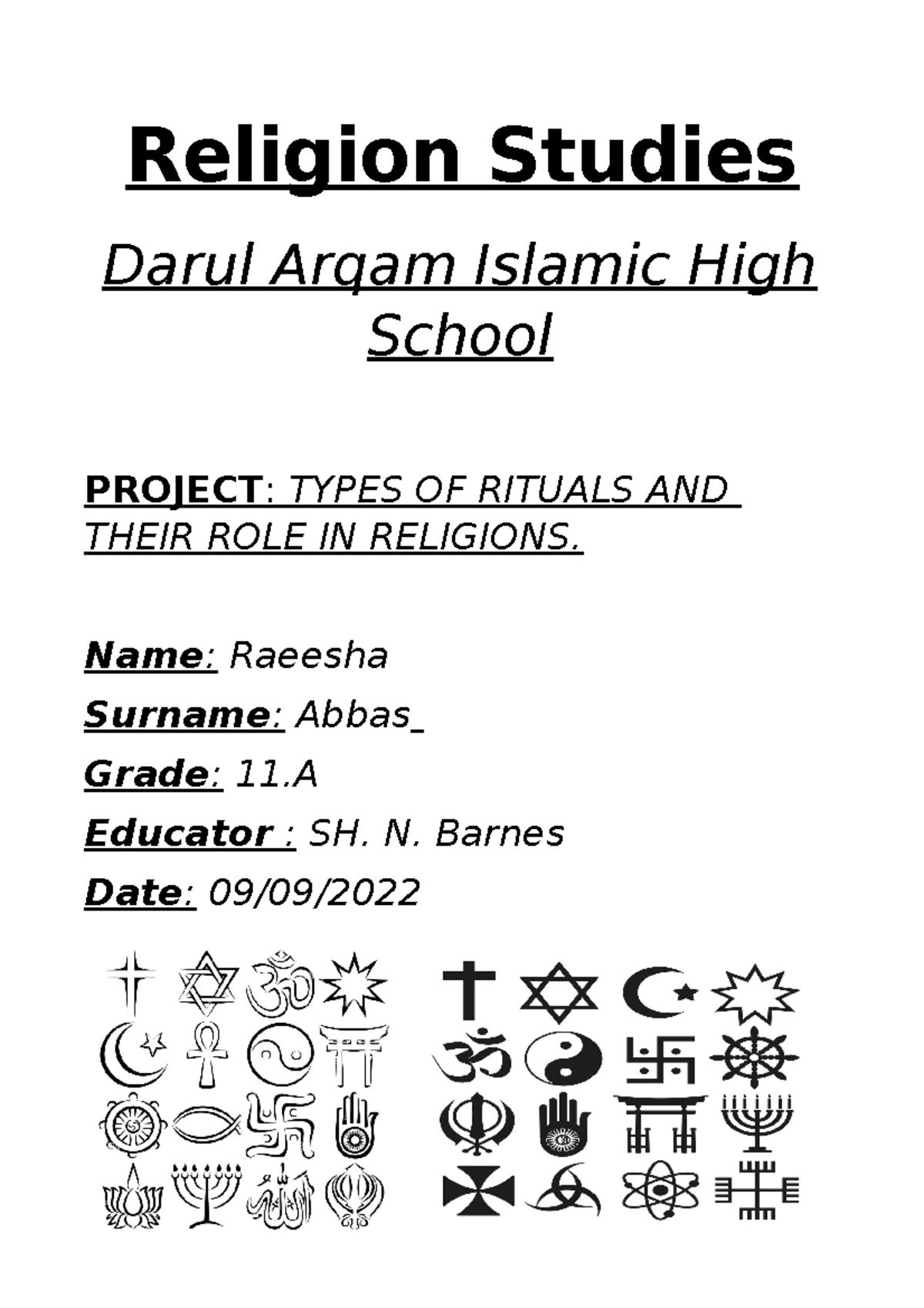 Religion Studies - Informative notes - Studocu