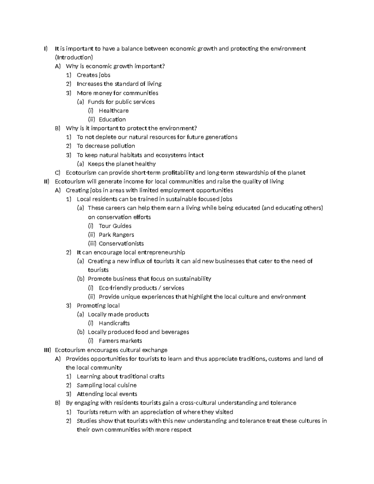 4-2 Activity Outline - I) It is important to have a balance between ...