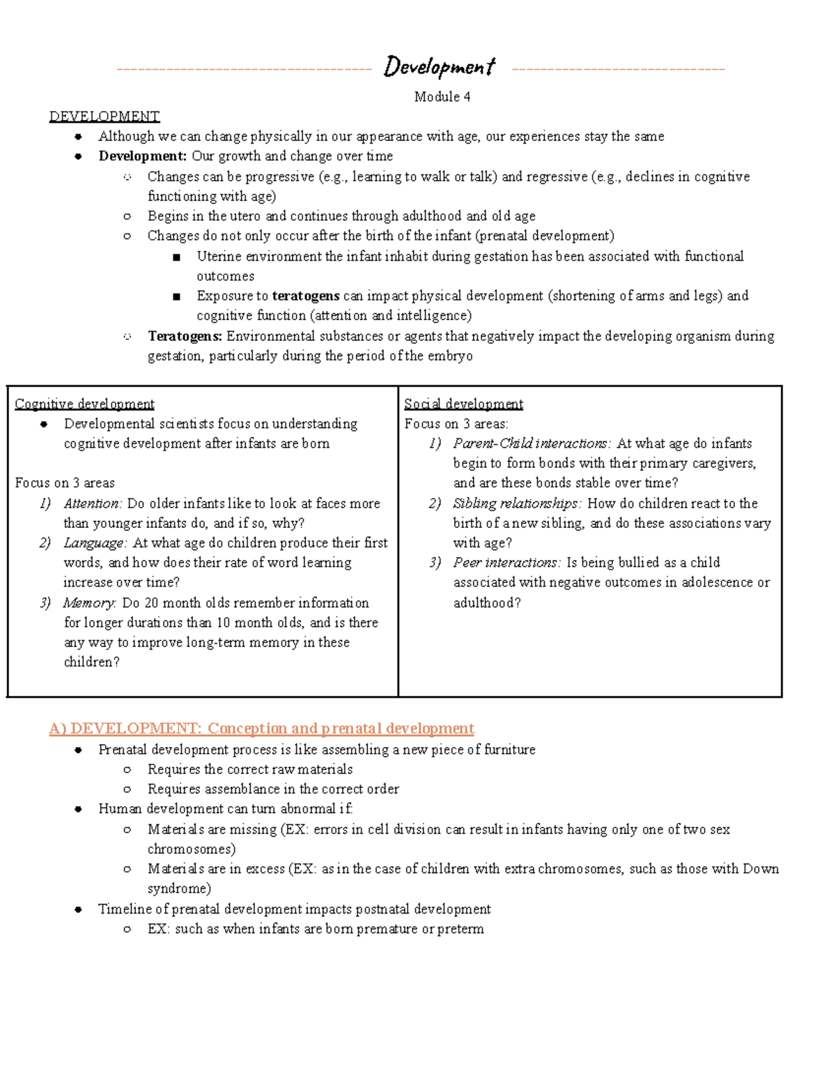 Development - Notes - Devme - Module 4 DEVELOPMENT Although we can ...