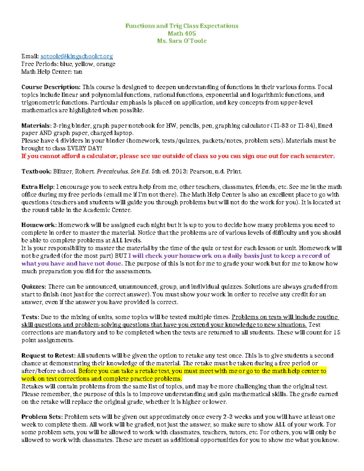 Course-Expectations - Cvrhuvncdfhjn - Functions and Trig Class ...