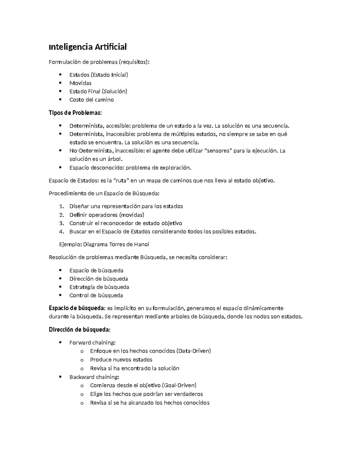 Resumen Inteligencia Artificial Uai Inteligencia Artificial