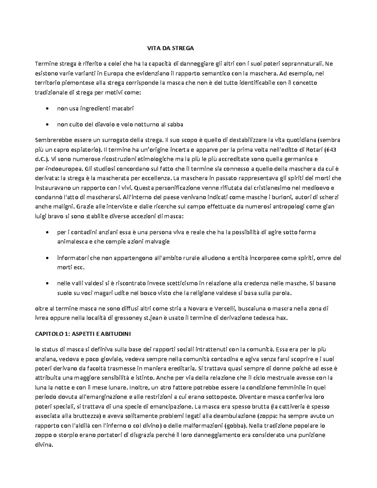 Vita da strega - Riassunto completo del libro. - VITA DA STREGA Termine ...