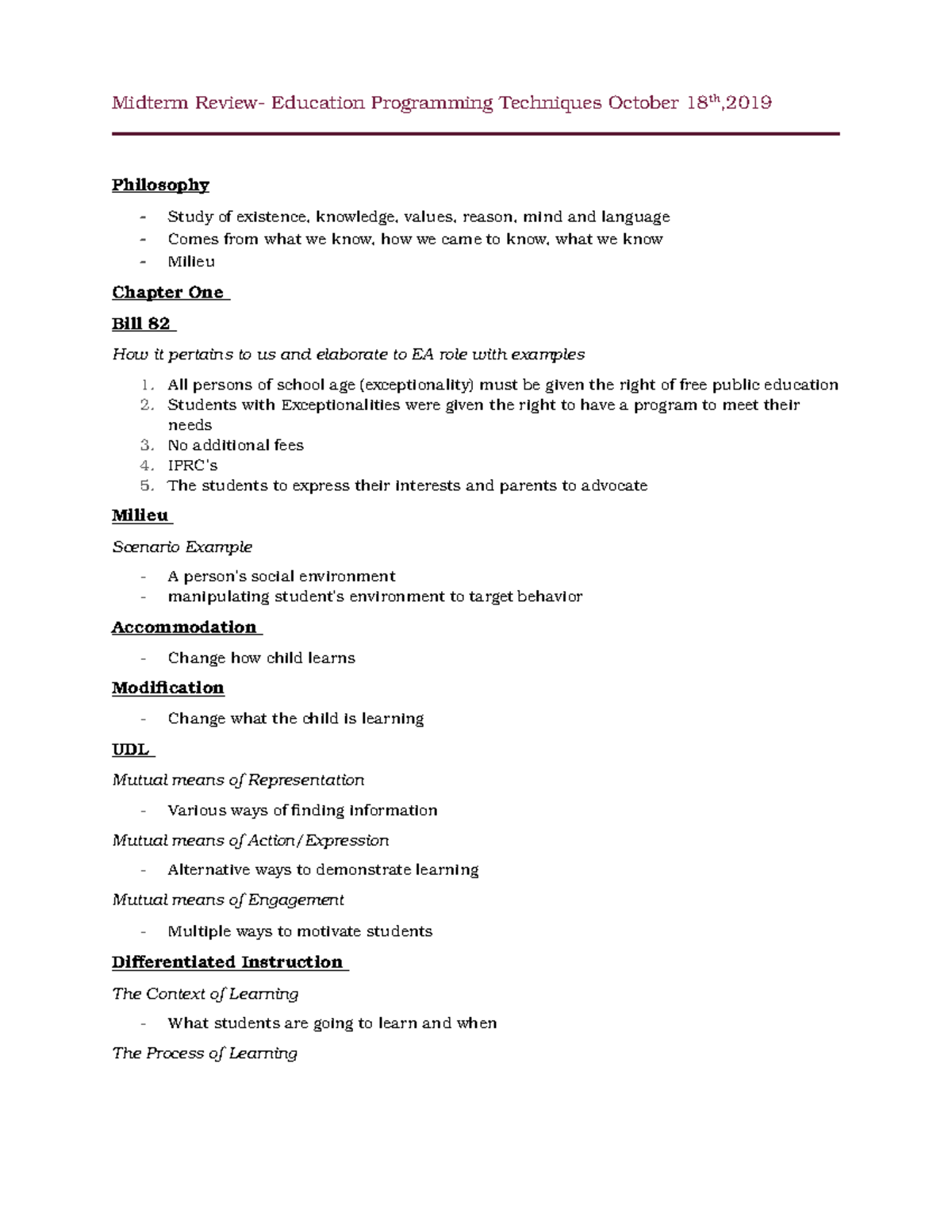 Midterm 17 October 2019, questions and answers - Midterm Review ...