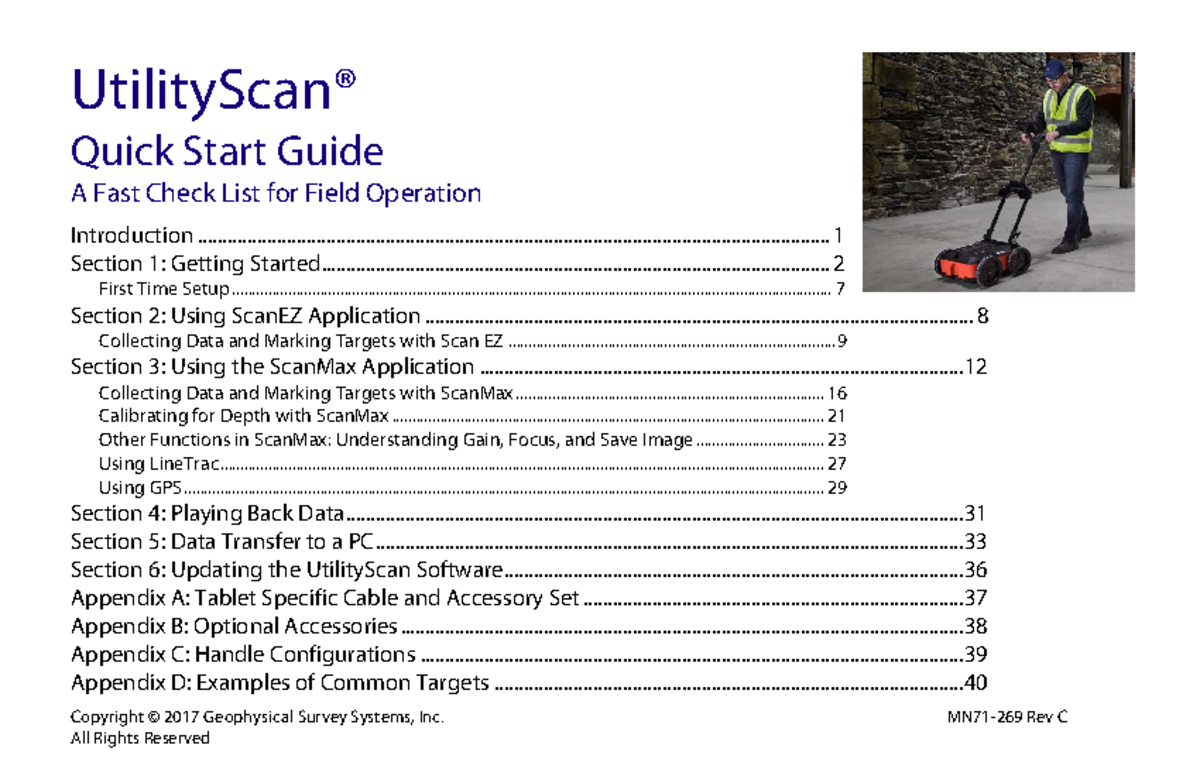(1) HS350-GSSI-Utility Scan-Quick-Start-Guide - Copyright © 2017 ...