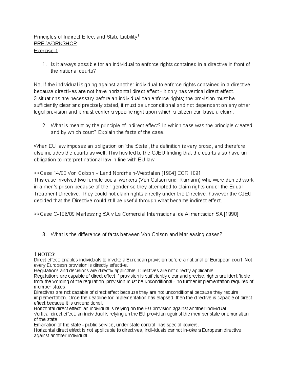 Principles of Indirect Effect and State Liability - If the individual ...