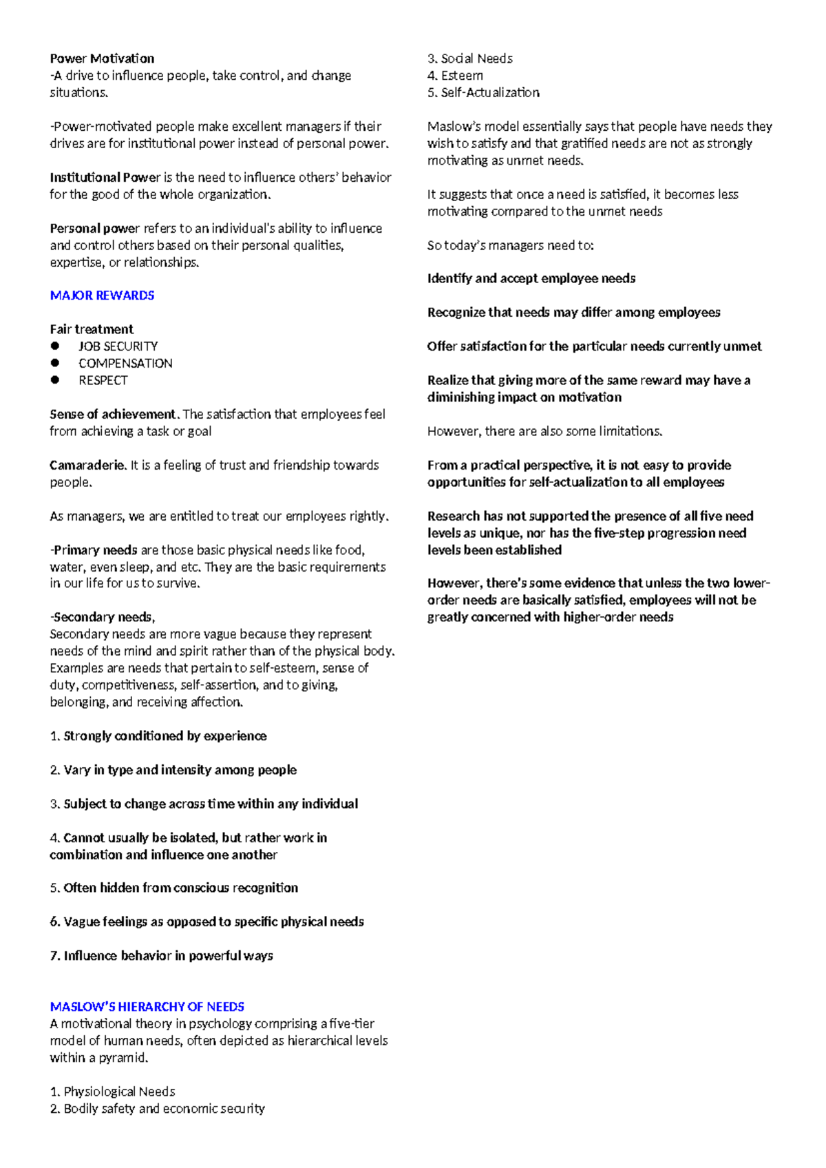 Human Behavior - Power Motivation -A drive to influence people, take ...