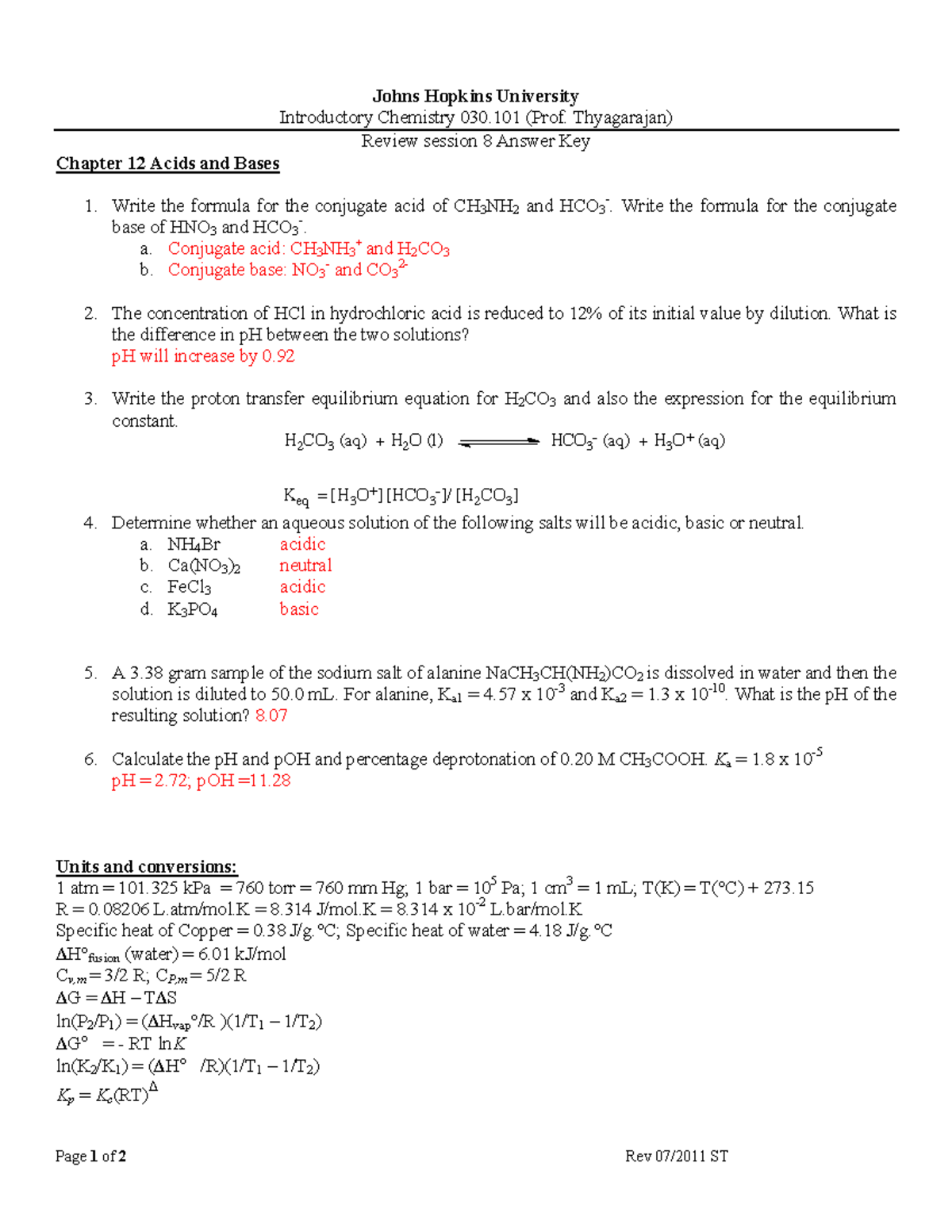 Review session 8 problem set answer key - Johns Hopkins University ...