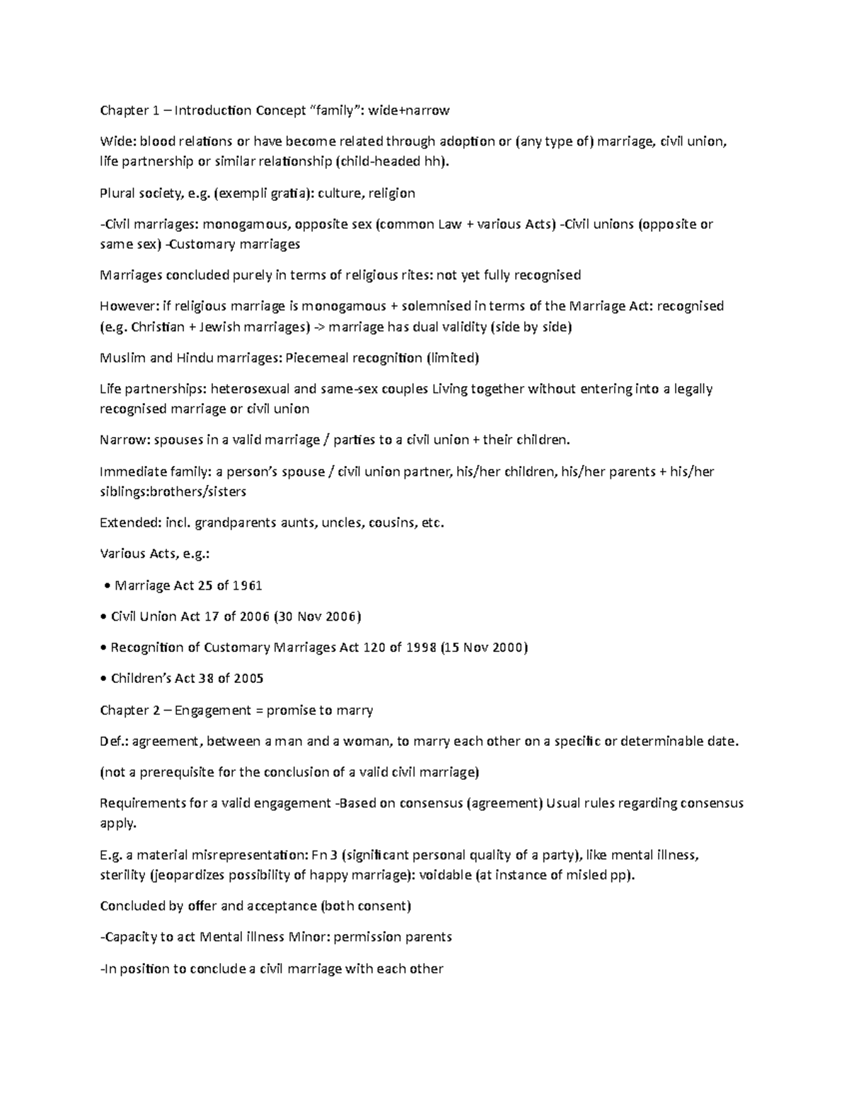Introduction of family law - Chapter 1 – Introduction Concept “family ...