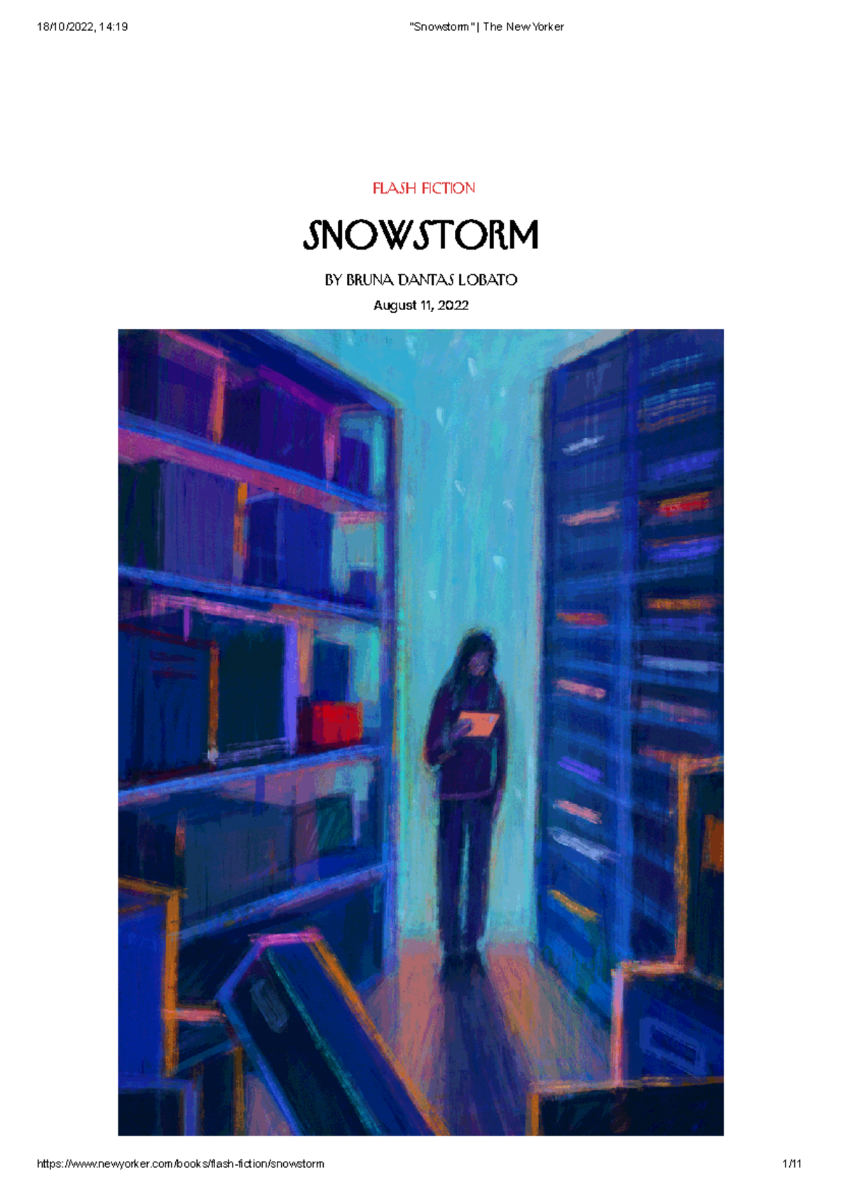 Snowstorm - The New Yorker short story - Flash Fiction Snowstorm By ...