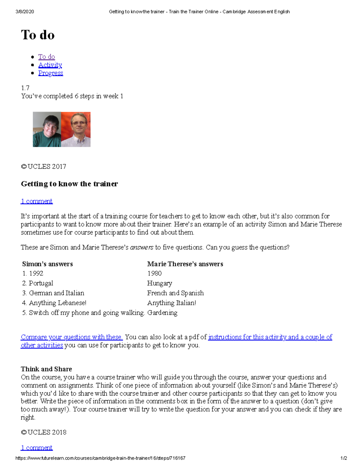 Getting to know the trainer - Train the Trainer Online - Here’s an ...