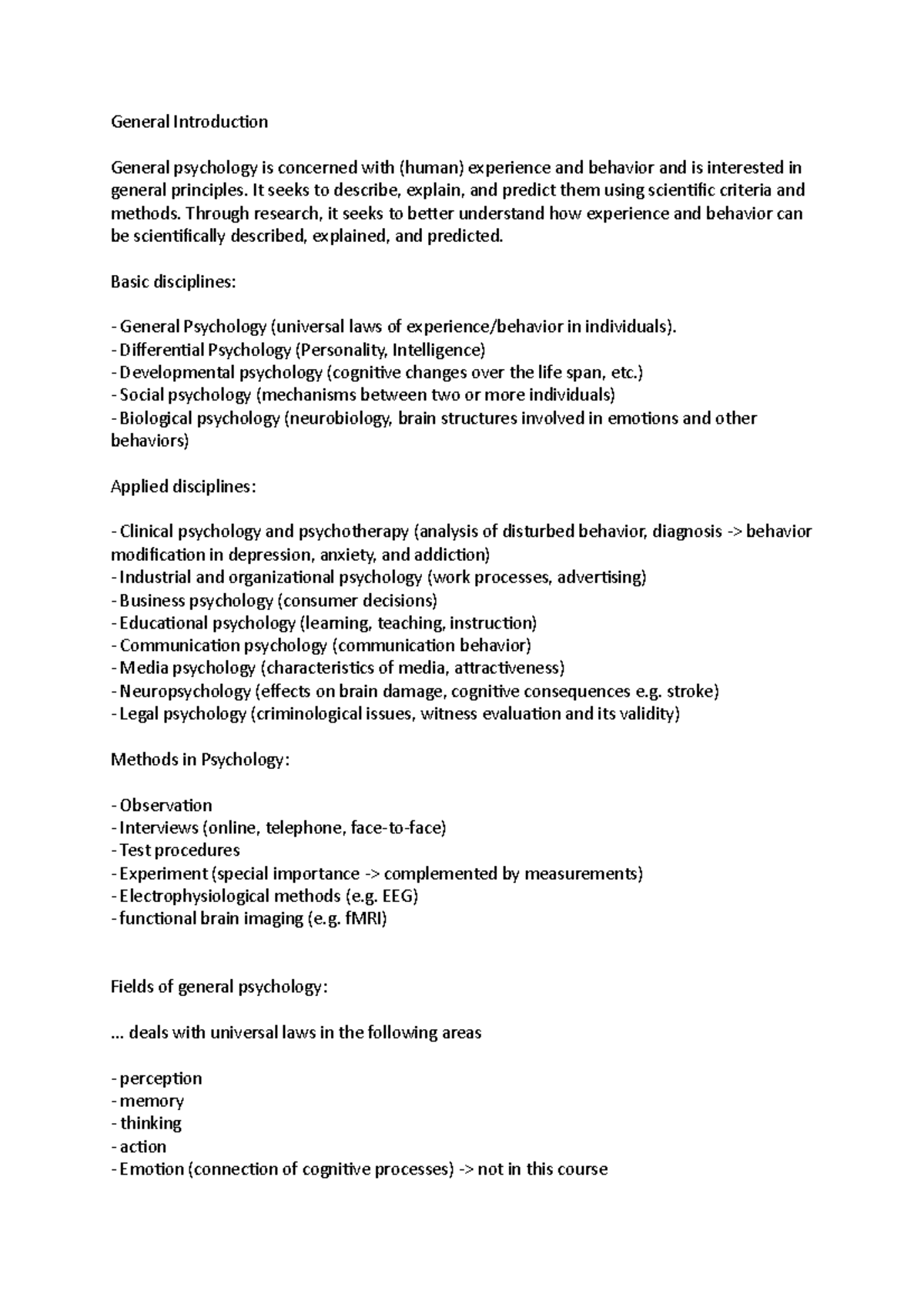 General Introduction - Social psycho - General Introduction General ...