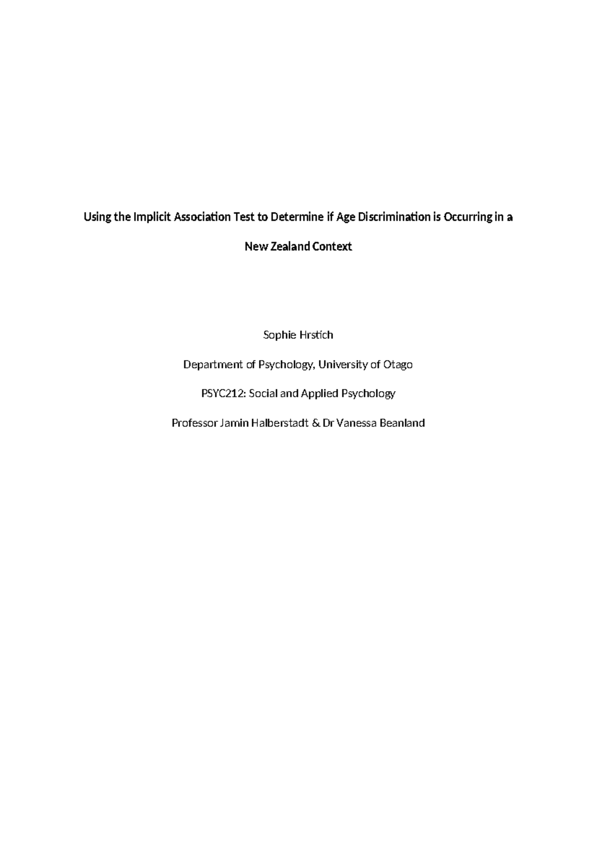 LAB report - IAT - Using the Implicit Association Test to Determine if ...