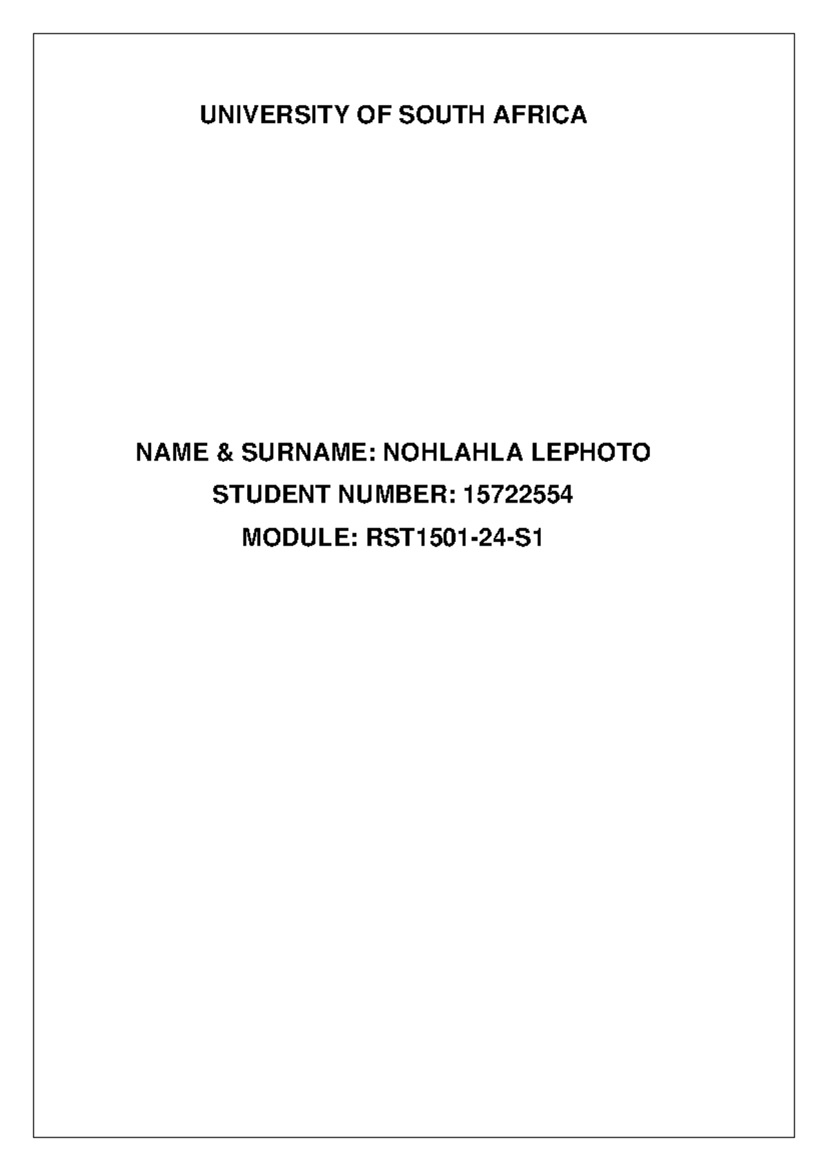 RST 1501. Assignment 4 - The essay covers everything about the module ...