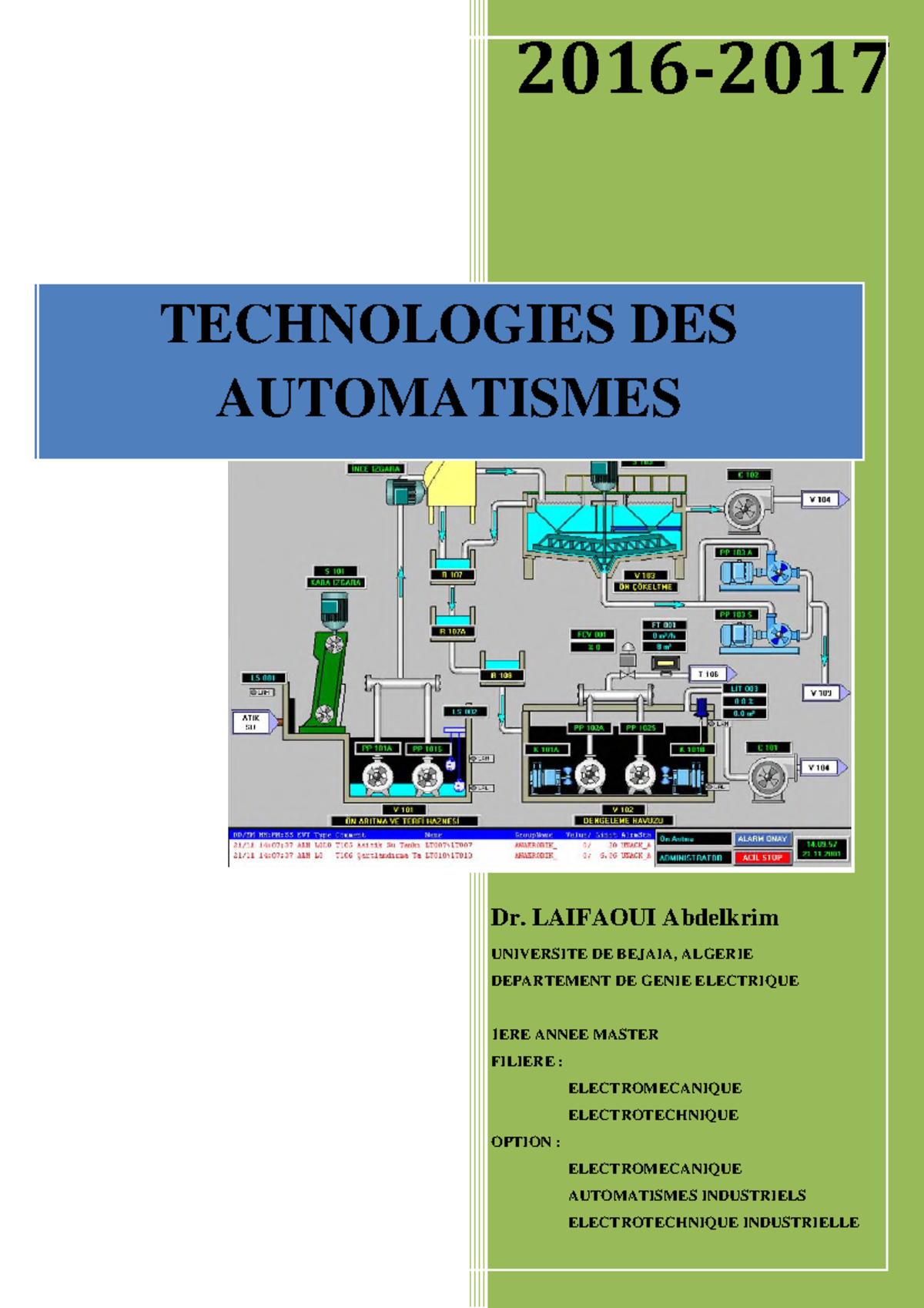 Cours Technologies des Automatismes A. Laifaoui 2017 - 2016- Dr ...