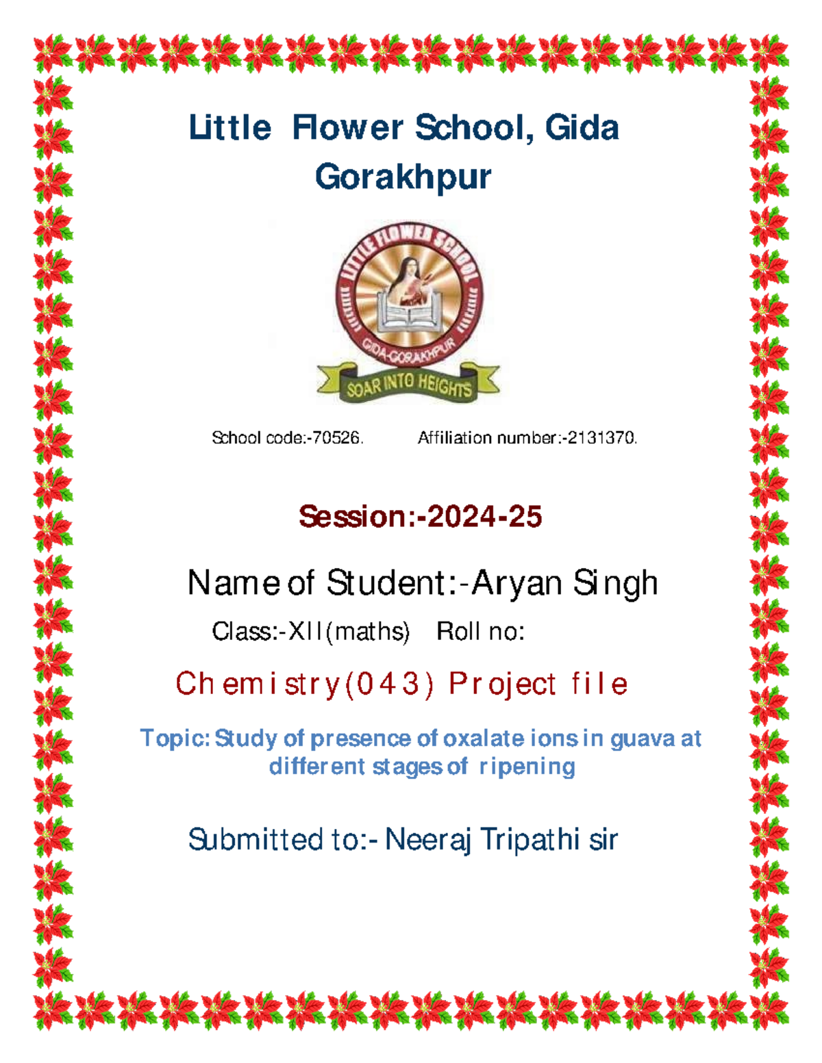 Chemstry latest 1 lfs physics new one - Little Flower School, Gida ...