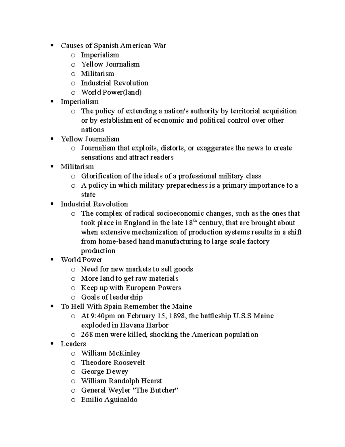 Spanish American war - The war between Spain and the new America ...