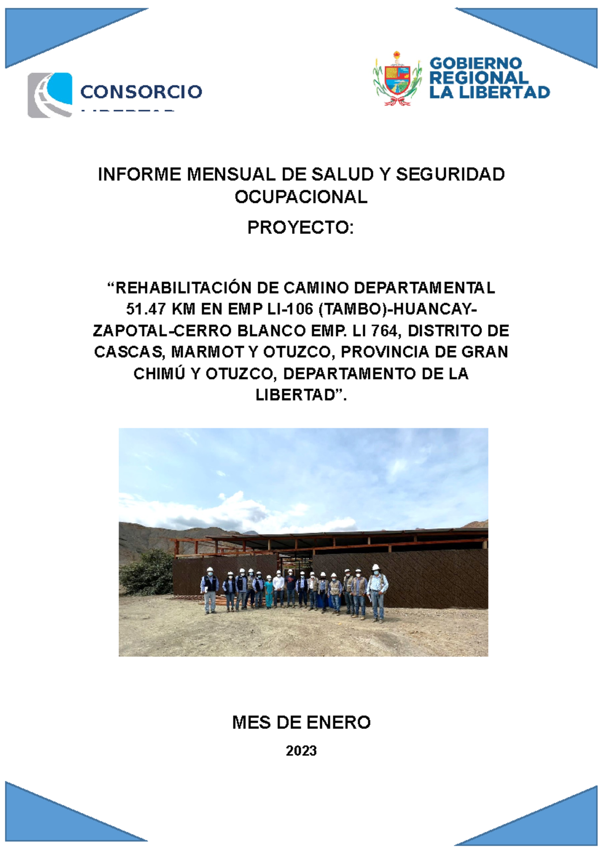Informe Mensual enero- Seguridad Y Salud Ocupacional - INFORME MENSUAL DE SALUD Y SEGURIDAD ...