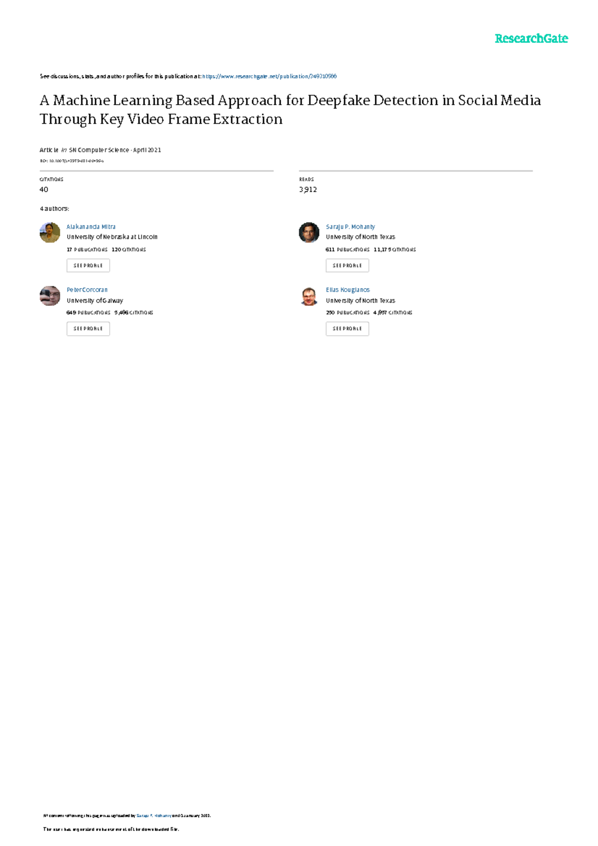 Deepfake-Video-Detection - See discussions, stats, and author profiles for this publication at ...