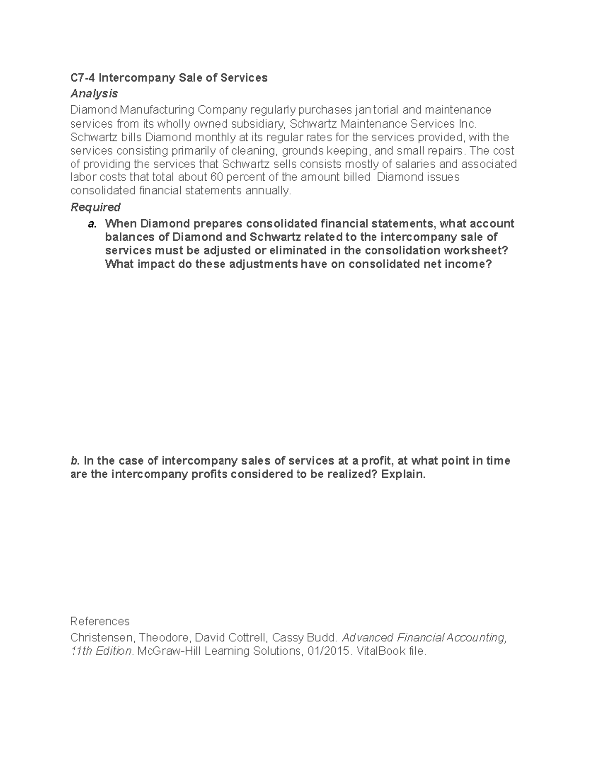 C7 4 Intercompany Sale of Services - C7-4 Intercompany Sale of Services ...