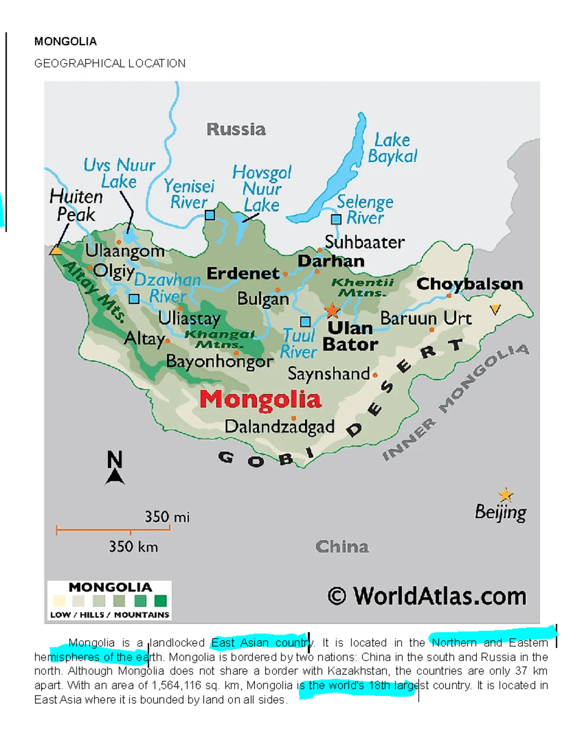 Mongolia - MONGOLIA GEOGRAPHICAL LOCATION Mongolia is a landlocked East ...