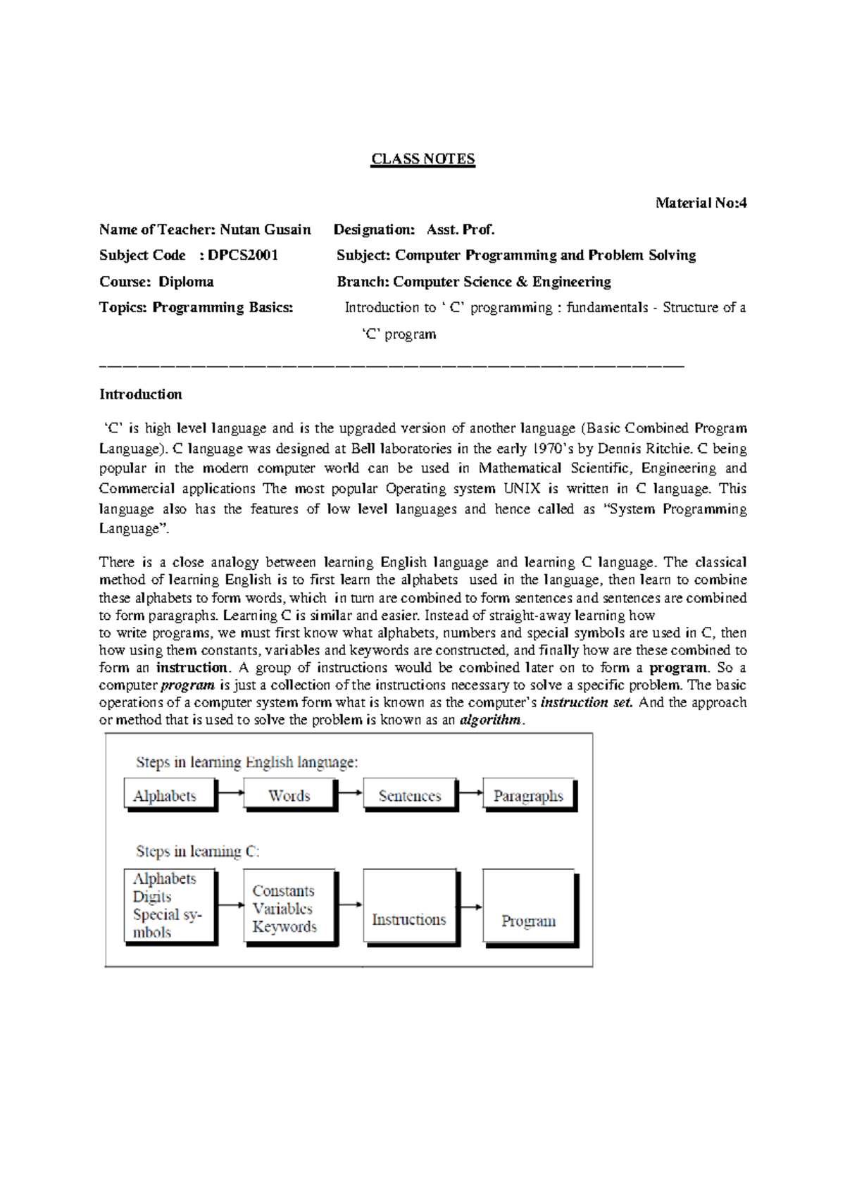2.1 Structure of c program - Computer Programming and Problem Solving ...