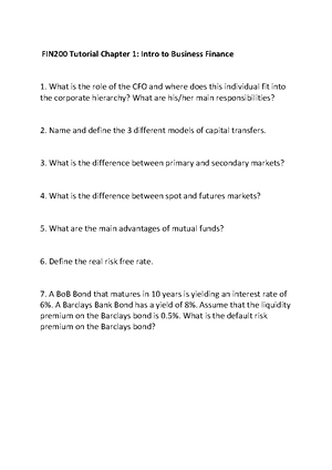 Capital Budgeting Tutorial with solutions - Basics of Capital Budgeting 1 You are a financial ...